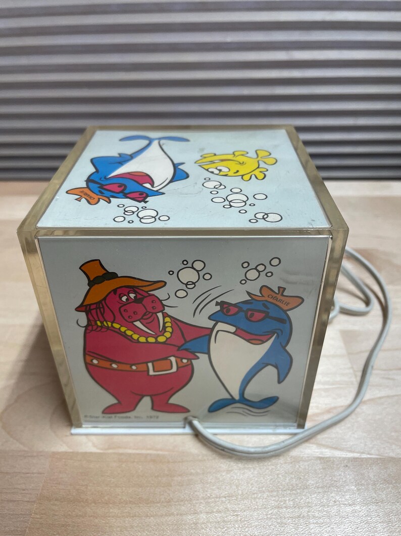 1970's Charlie Tuna Vintage Cube Clock (not Working) - Etsy
