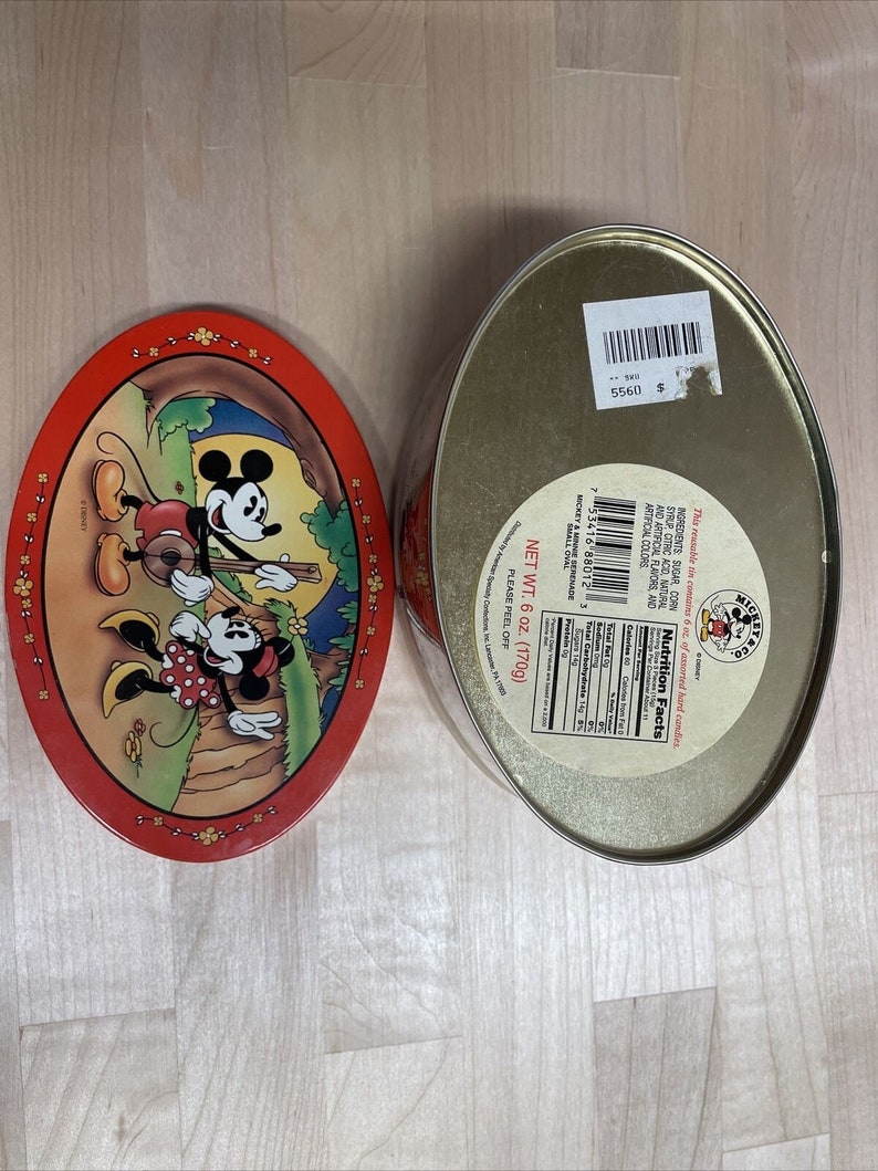 1996 Walt Disney Mickey Mouse & Minnie Mouse Serenade Red Oval Shaped ...