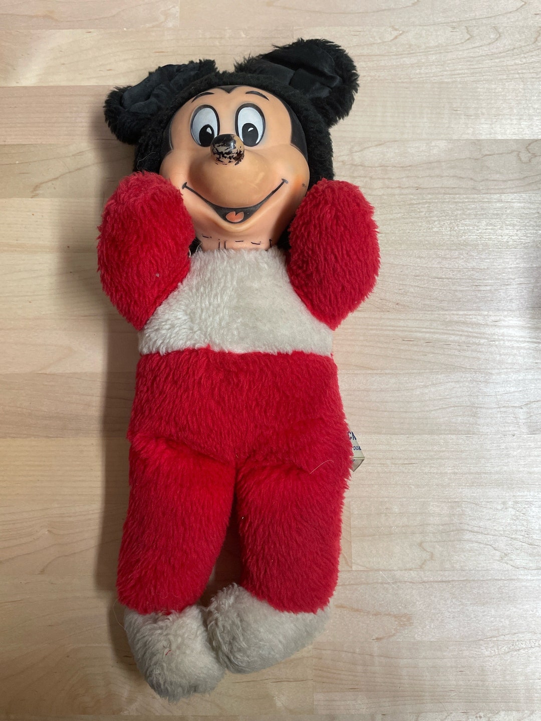 Vintage Mickey Mouse Doll Vinyl Head Walt Disney Productions Japan 15 ...