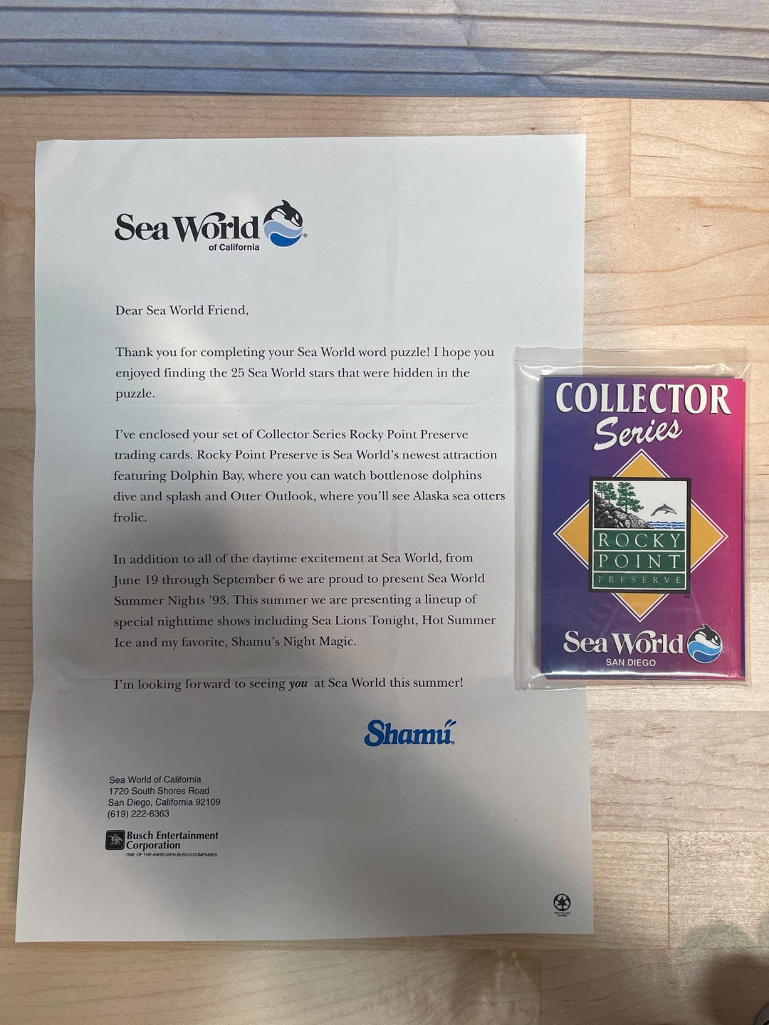 1993 Sea World San Diego Unopened Set Collectors Series Rocky Point ...