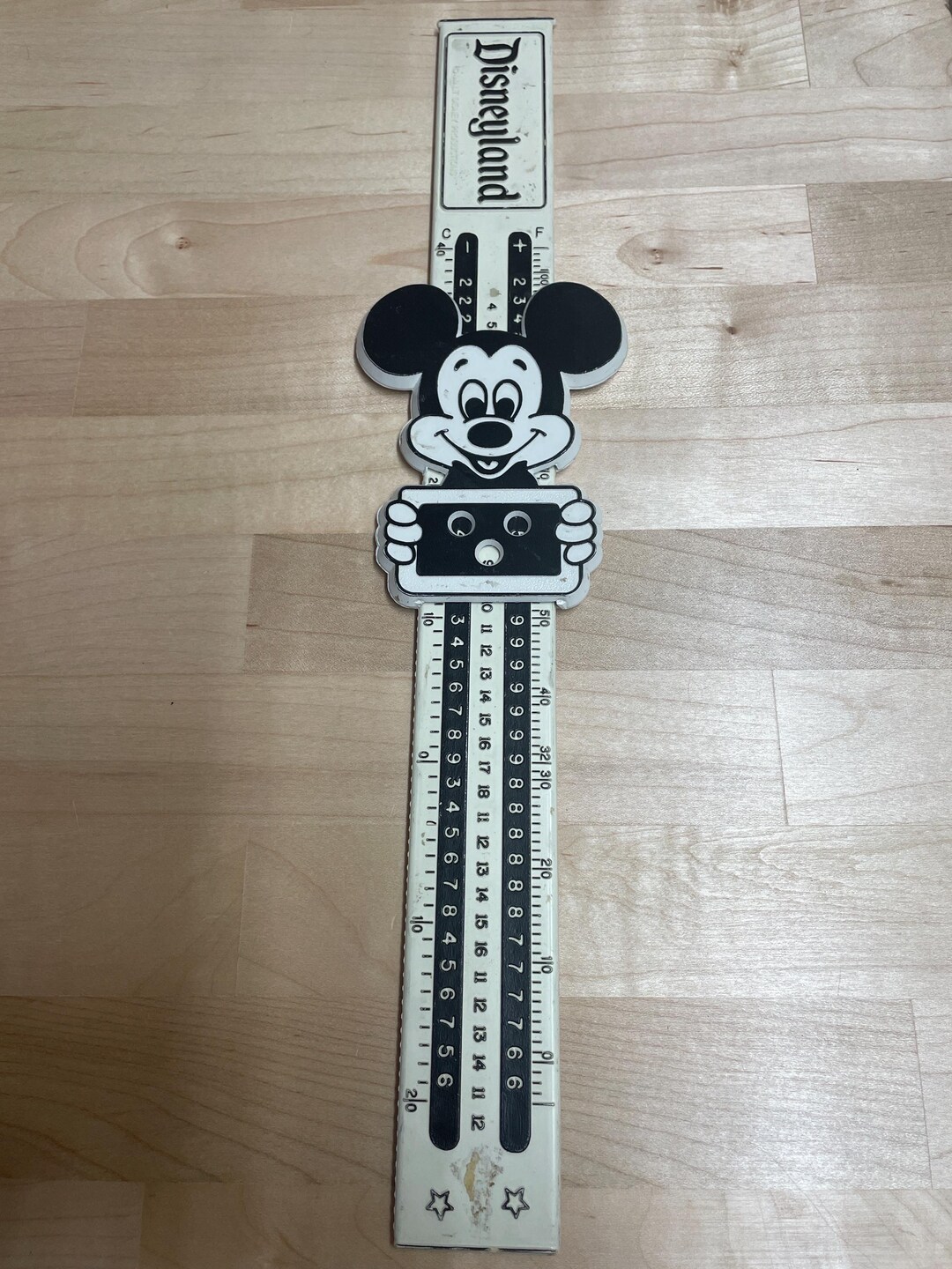 Vintage Disneyland Mickey Mouse Slide Ruler Conversion Chart - Etsy