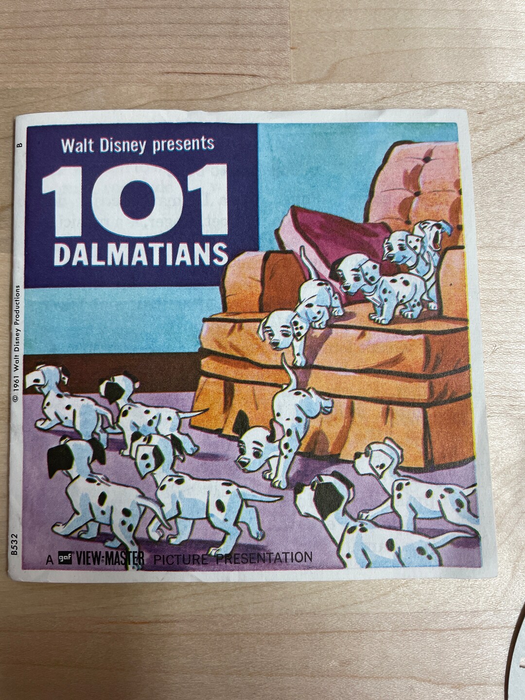Vintage 1961 GAF VIEW-MASTER Walt Disney Presents 101 Dalmatians 3 Disk ...