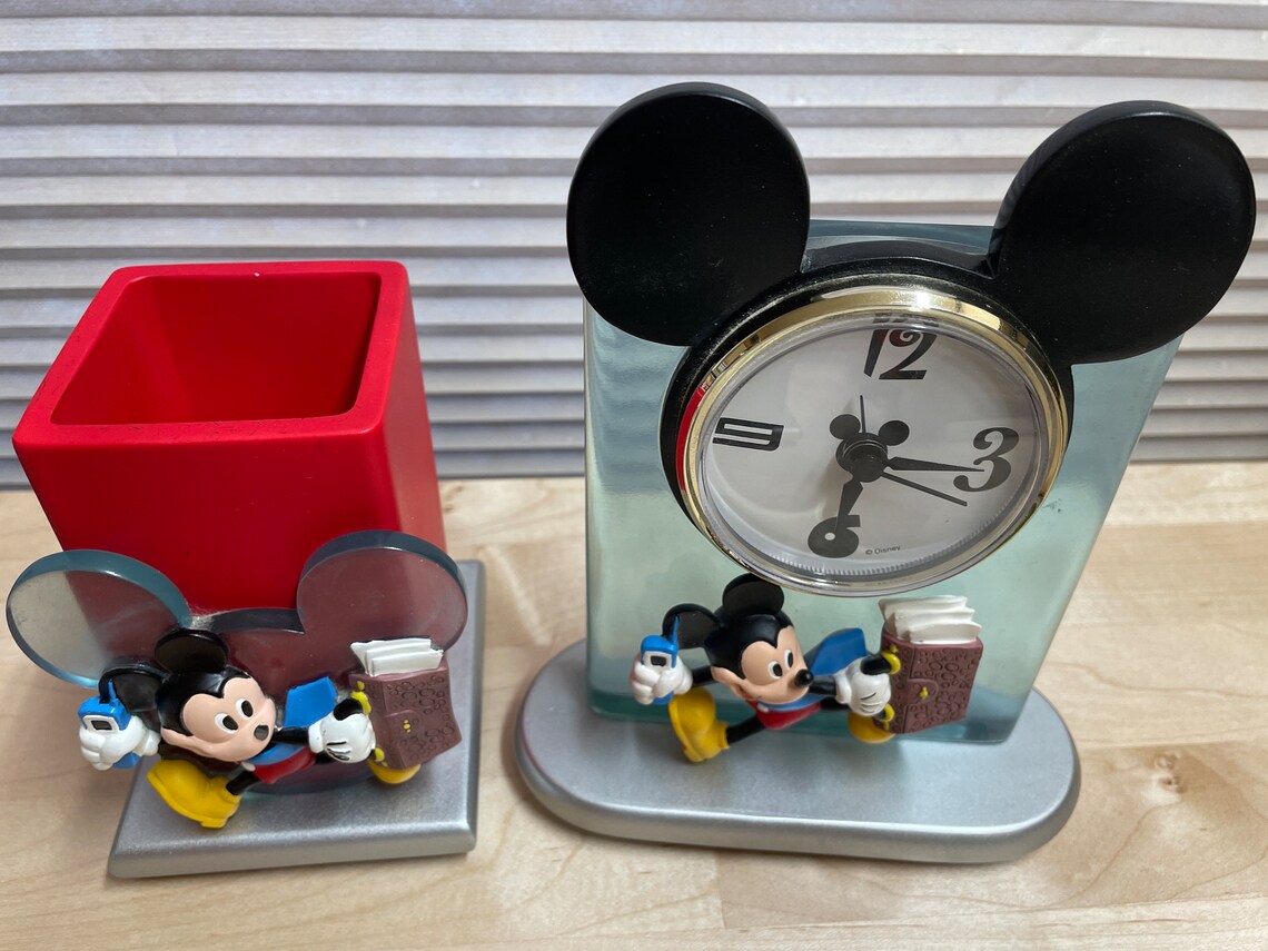 Vintage 1990s Rare Mickey Mouse Office Desk Set Complete and in ...