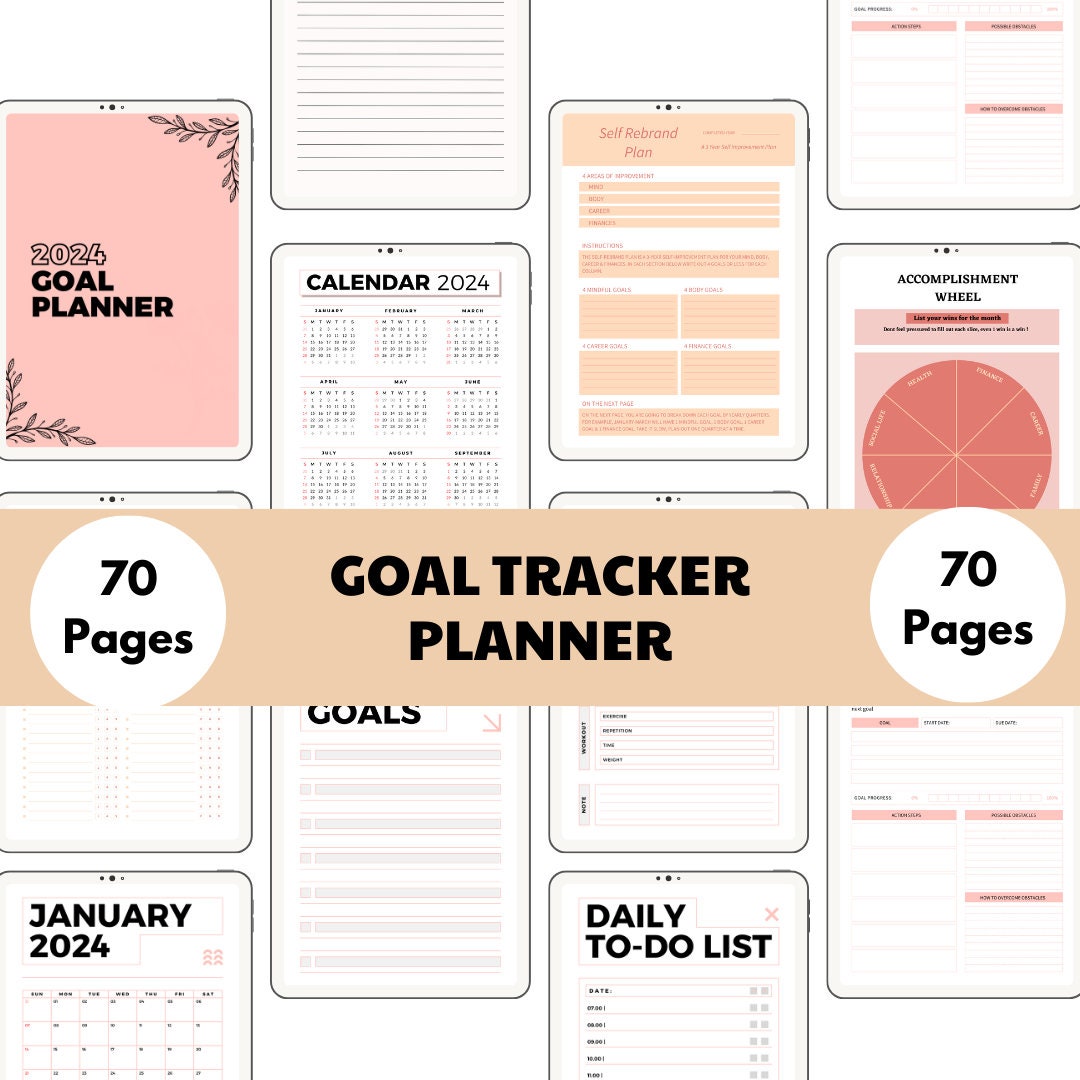 Goal Planner Bundle, 2024 Goals Tracker, SMART Goal Setting Kit, New ...
