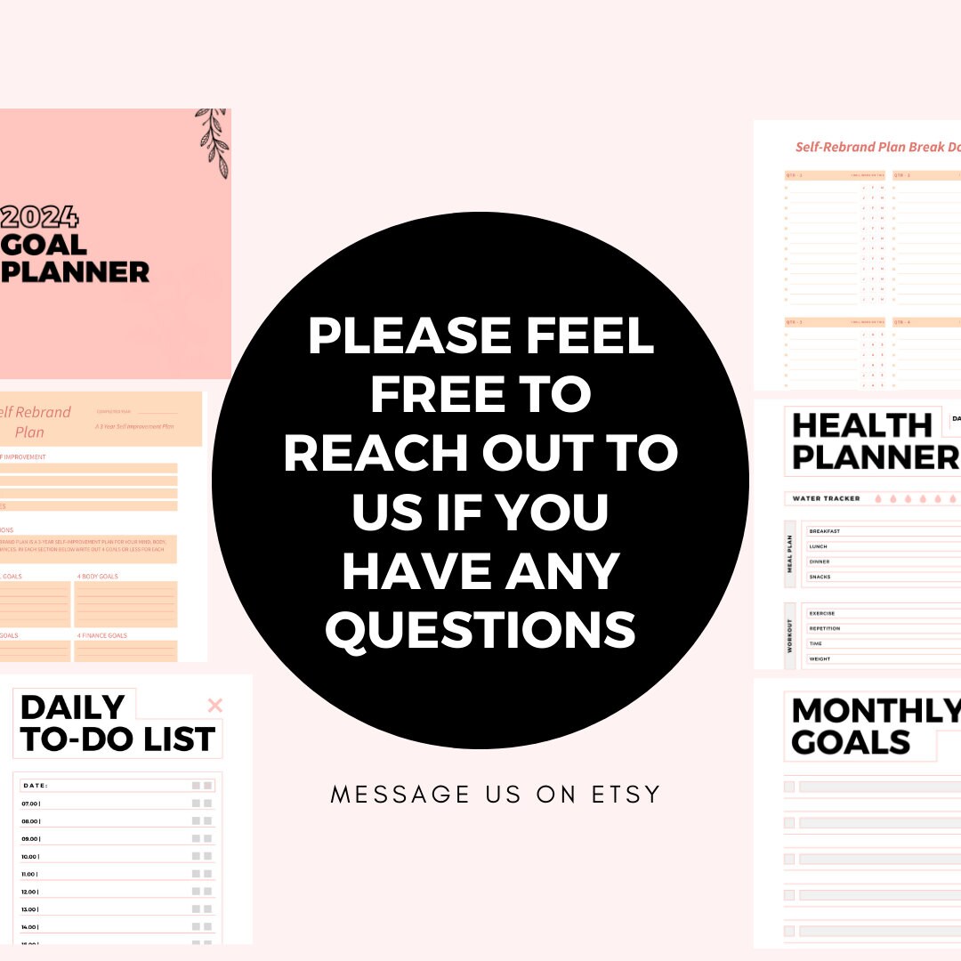 Goal Planner Bundle, 2024 Goals Tracker, SMART Goal Setting Kit, New ...