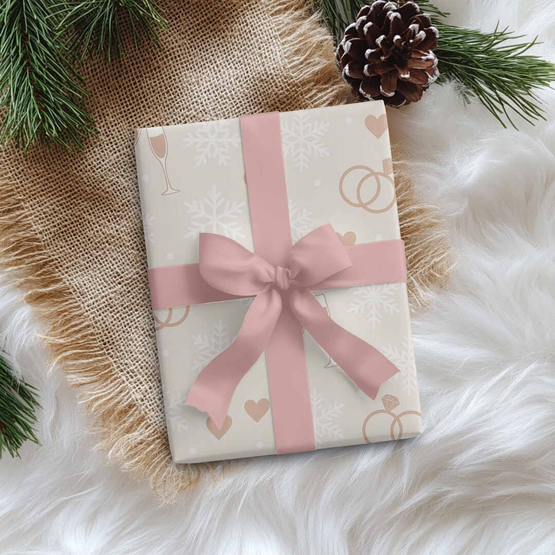 Elegant Wedding Wrapping Paper,bridal Shower Gift Wrap, Holiday ...