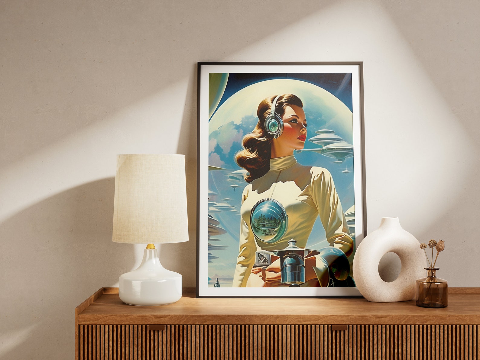 Retro Futurism Wall Art Living Room Poster Surrealism Sci Fi Poster ...