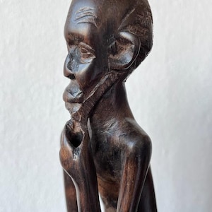 Vintage Old Wooden Sculpture, African Hand-carved Wood Sculpture, Hand ...