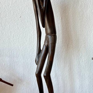 Vintage Old Wooden Sculpture, African Hand-carved Wood Sculpture, Hand ...