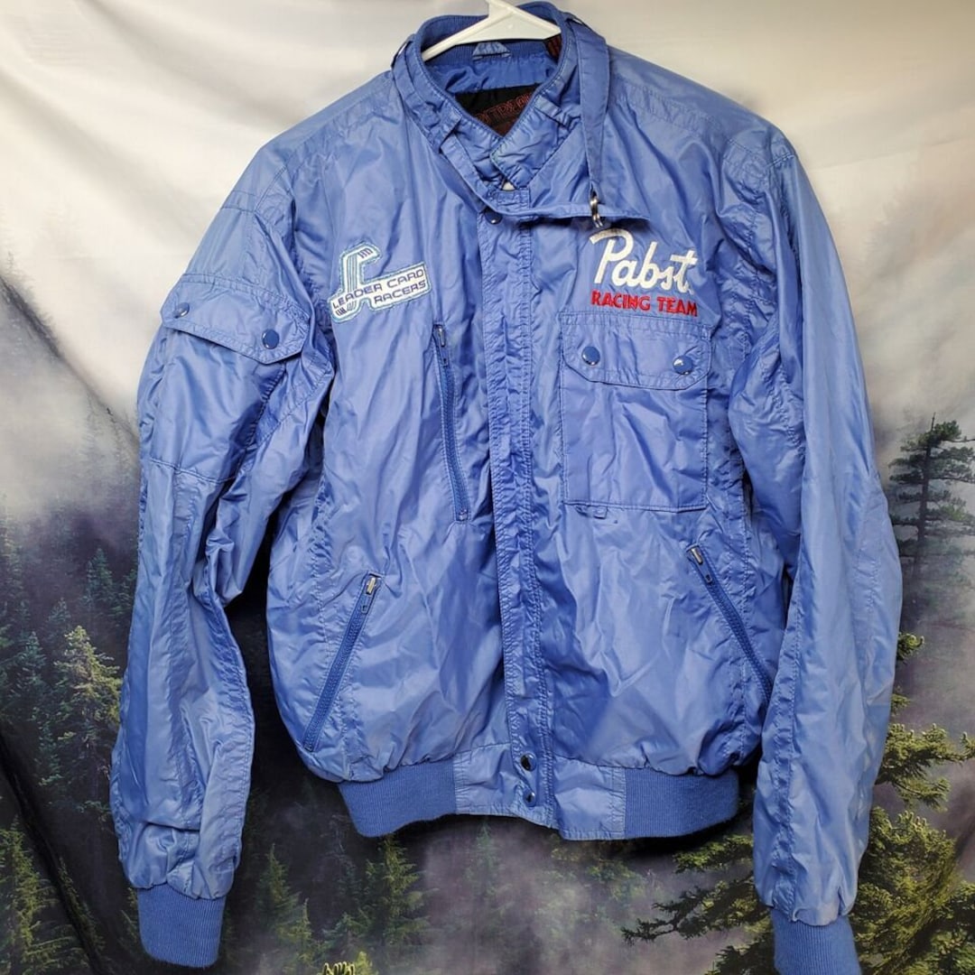Vintage Upstream Pabst Blue Ribbon Beer Mens Size Medium Racing Jacket ...