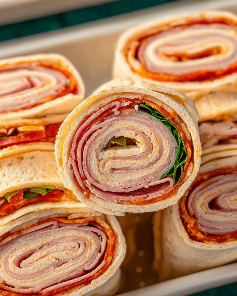 Italian Deli Pinwheel Sandwiches Recipe: Savory Appetizer (PDF Download ...