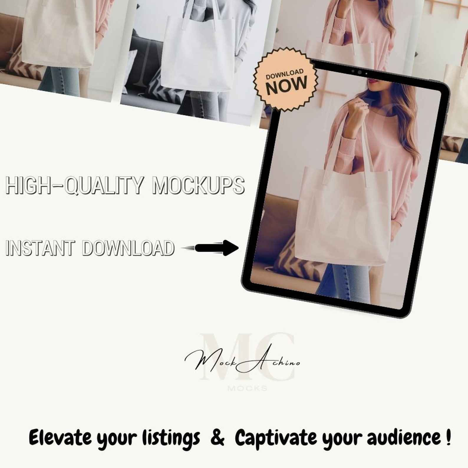 Canvas Tote Bag Mockup, Natural Tote Bag Mockup, Retro Totebag, Aop Tote Bag Mockup Bundle ...