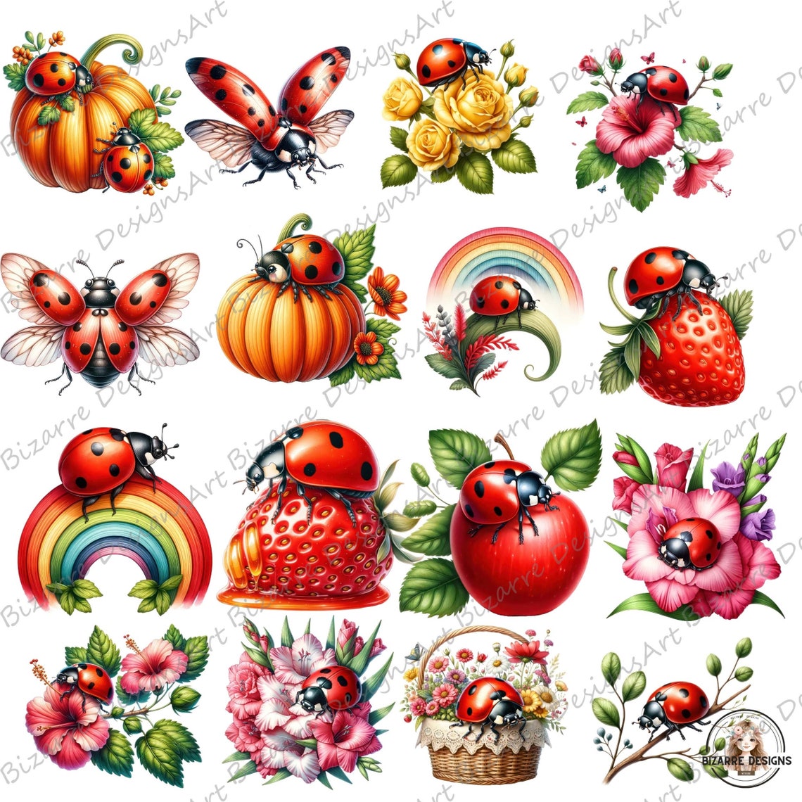 Ladybug Clipart, Cute Ladybug Png, Bug Clipart, Love Bug Clipart ...