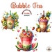 Bubble Tea Kawaii Clipart, Cute Bubble Tea Clipart, Boba Tea Clipart ...