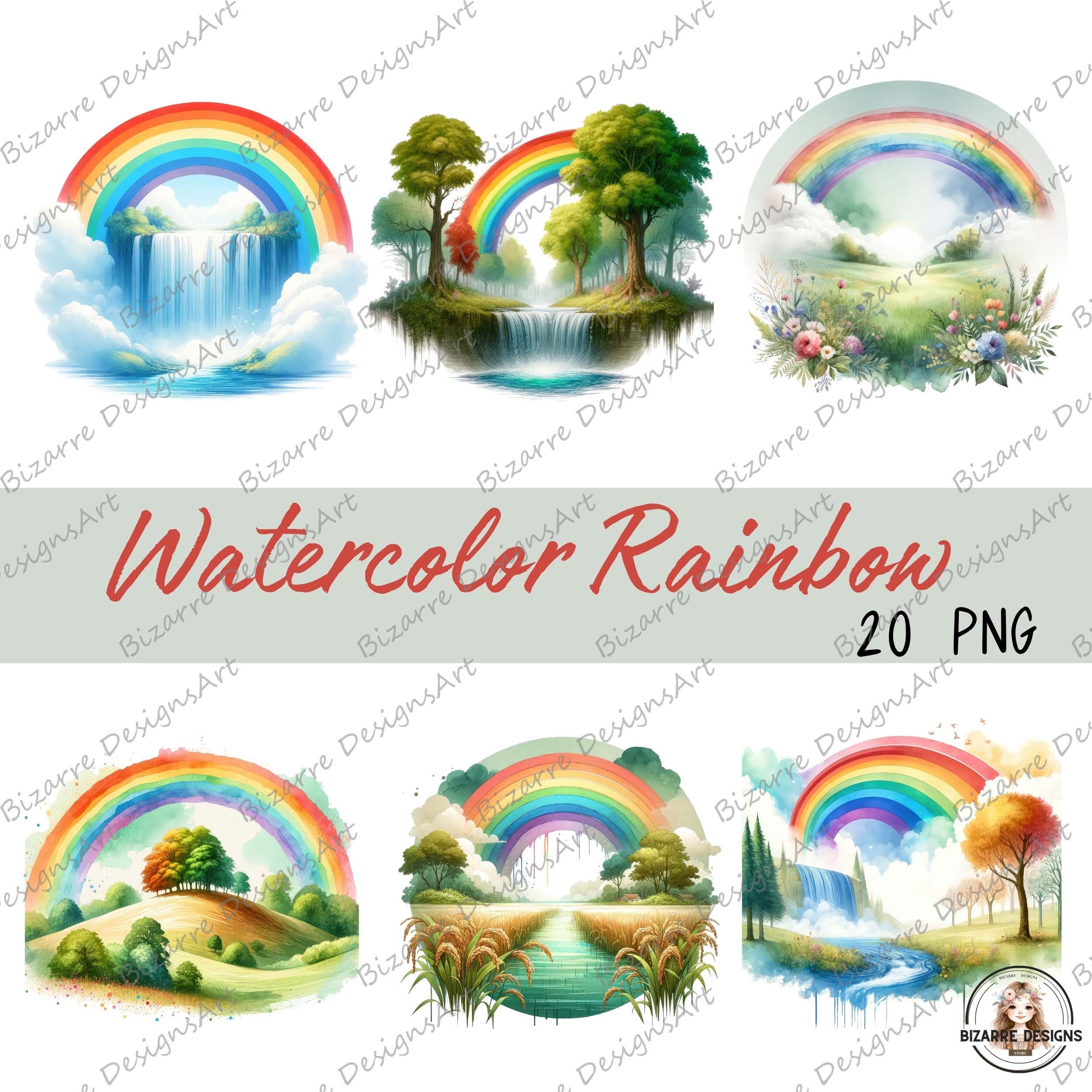 Rainbow Clipart, Watercolor Rainbow Png, Colorful Nursery Rainbow ...