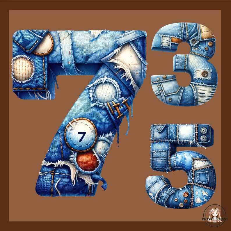 Denim Alphabet, Denim Clipart, Watercolor Denim Clipart, Denim Jeans ...