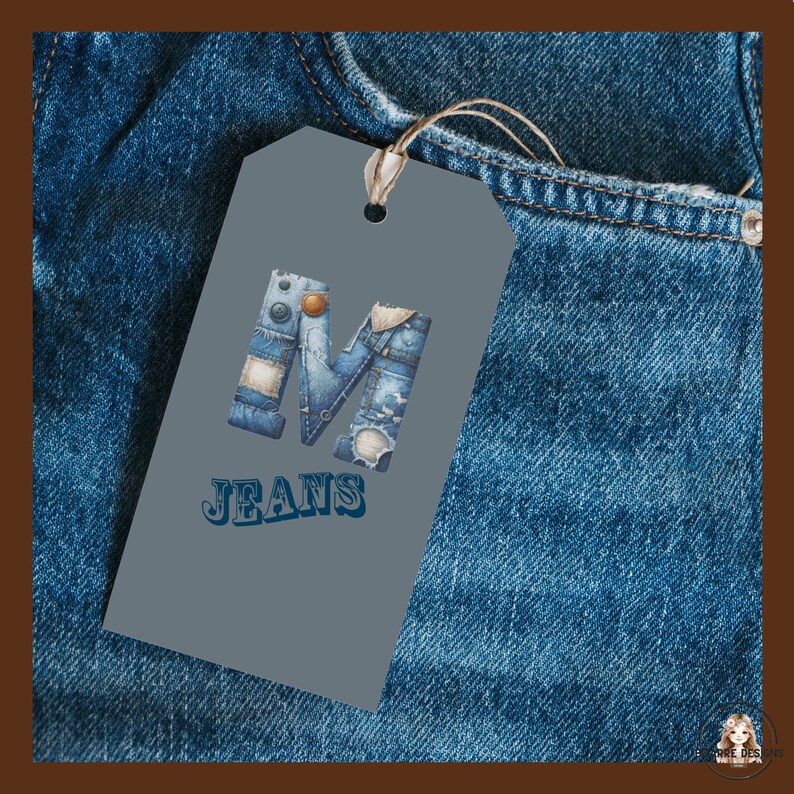 Denim Alphabet, Denim Clipart, Watercolor Denim Clipart, Denim Jeans ...