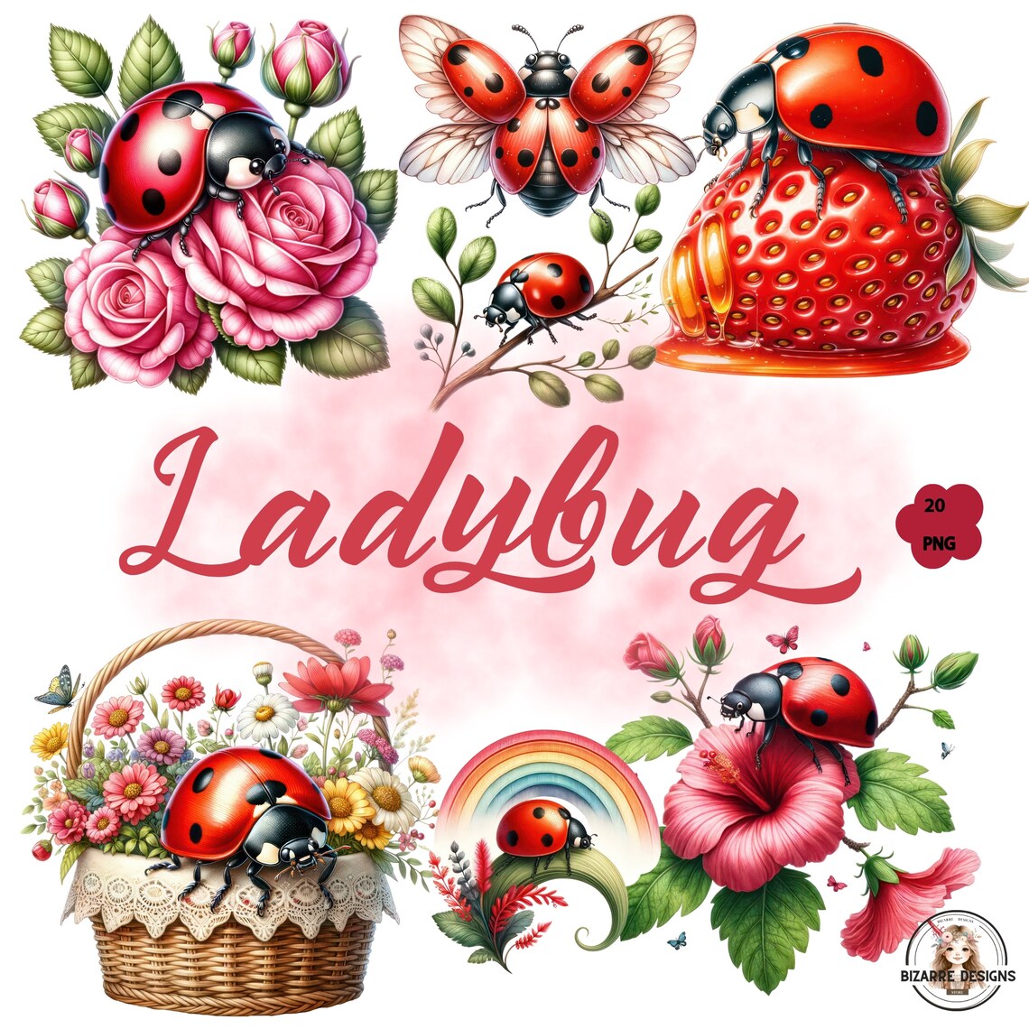 Ladybug Clipart, Cute Ladybug Png, Bug Clipart, Love Bug Clipart ...