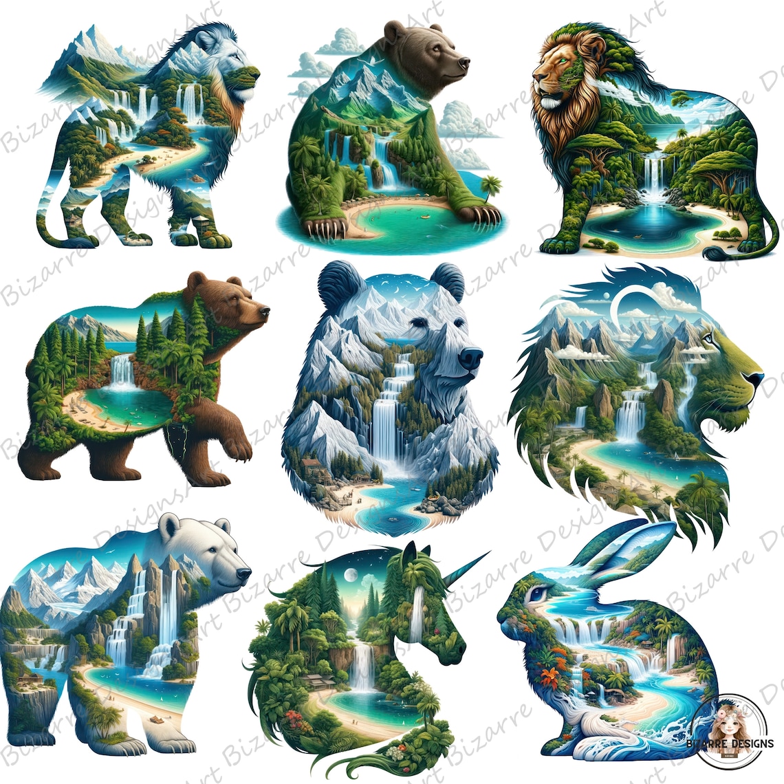 Tropical Plants Animal Clipart, Landscape Animals Clipart, Nature ...