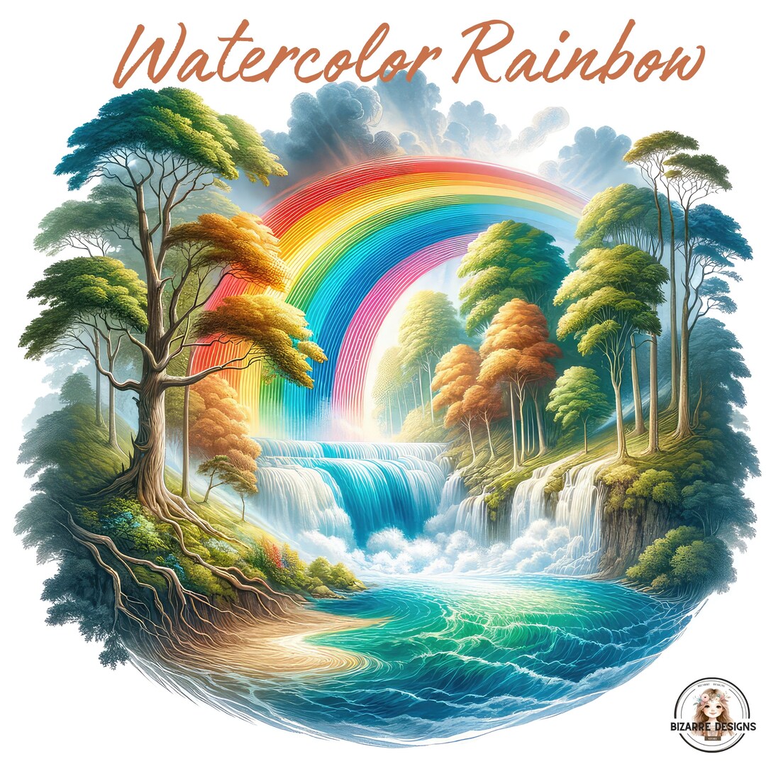 Rainbow Clipart, Watercolor Rainbow Png, Colorful Nursery Rainbow ...