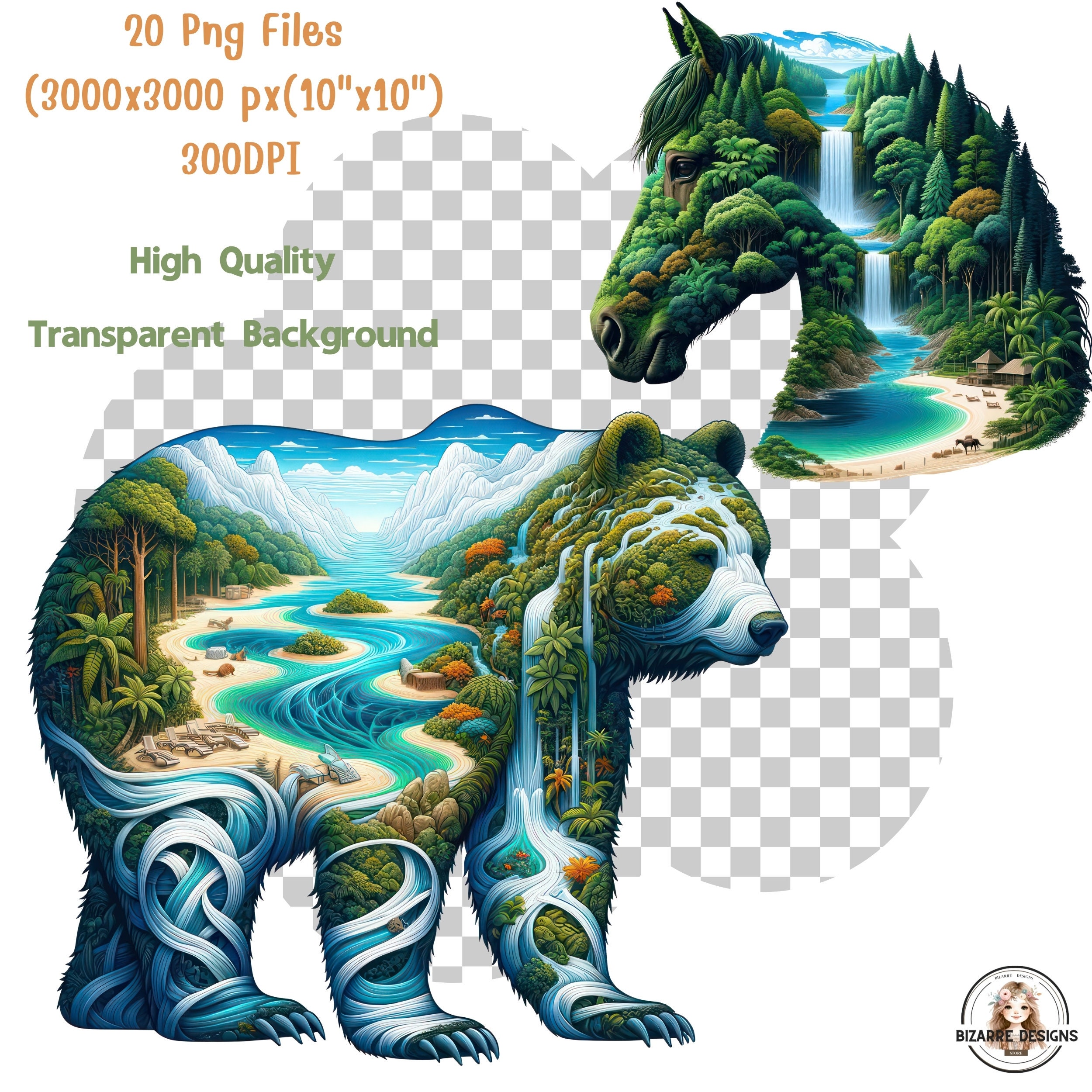 Tropical Plants Animal Clipart, Landscape Animals Clipart, Nature ...