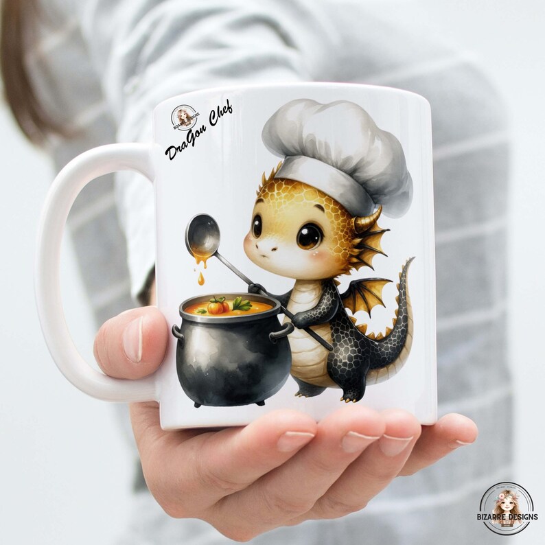 Dragon Chef Clipart, Adorable Dragon Cooking Pngs Collection, for ...