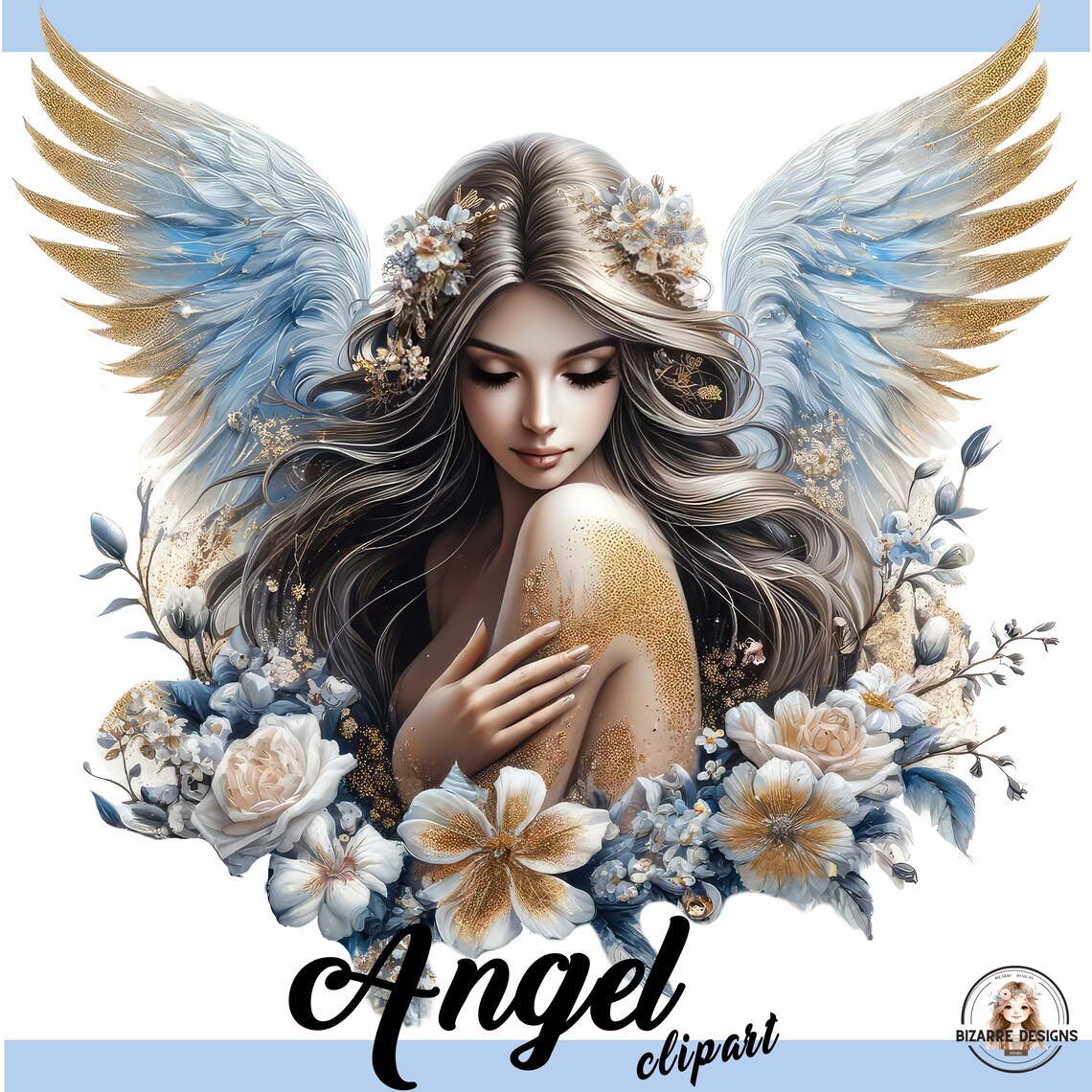Angel Clipart, Heavenly Angel Clipart Bundle, 20 High-quality Designs ...