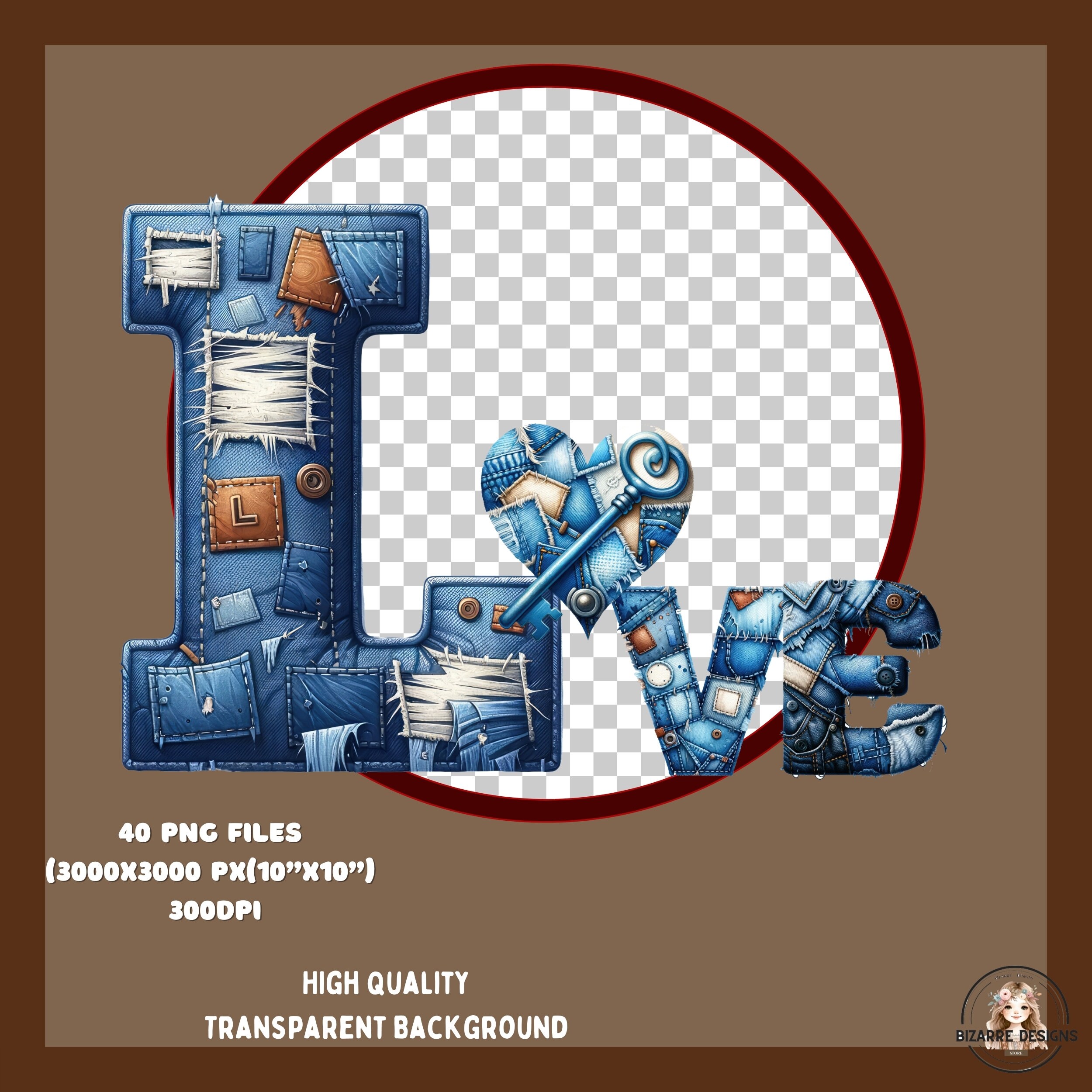 Denim Alphabet, Denim Clipart, Watercolor Denim Clipart, Denim Jeans ...