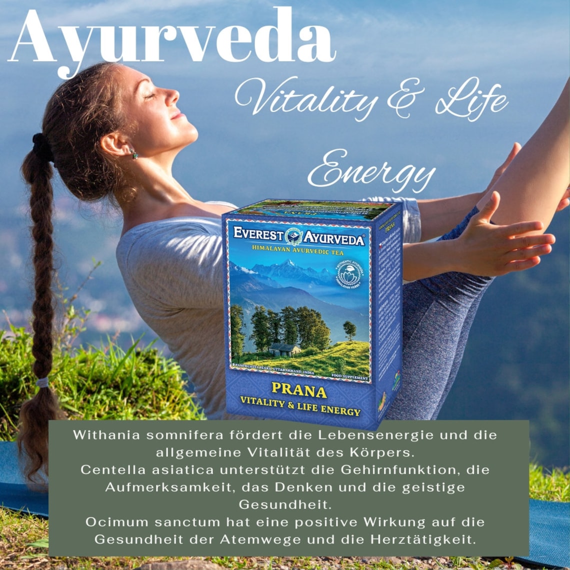 PRANA, Ayurvedic Herbal Tea for Vitality and Life Energy, Respiratory ...