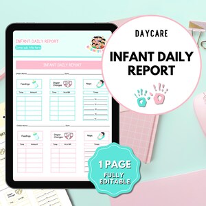 Daycare Infant Daily Report Sheet Templates, Daycare Business Forms ...