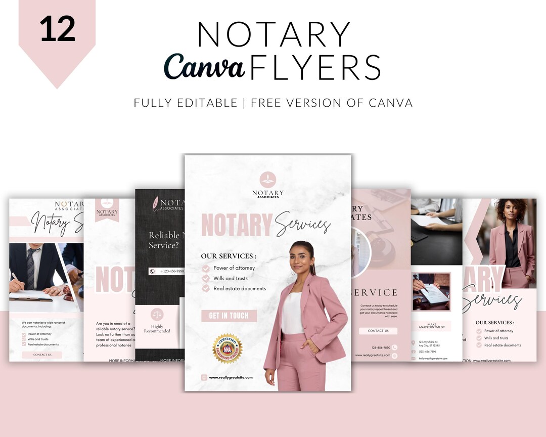 Notary Flyer Templates, Notary Business, Notary Flyers, Notary Agent ...