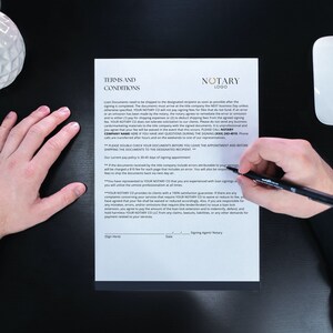 Notary Contract Template, Terms & Conditions (canva Edit) - Etsy