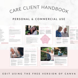 Home Care Client Handbook: Editable Canva Template (US Letter) - Etsy