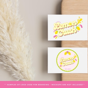 Retro Lemon Logo Design Template: DIY Editable Business Branding (canva ...