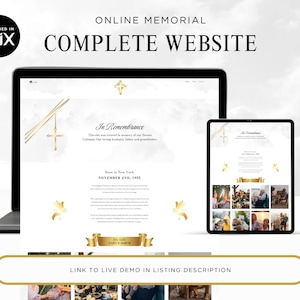 Online Memorial Wix Website Template, Memorials, Tributes and Eulogies ...