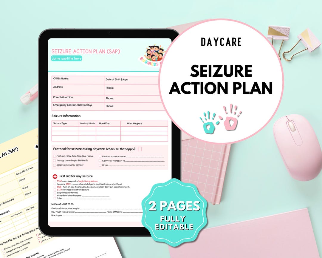 Seizure Action Plan Templates, Epilepsy Teacher Resources, School ...