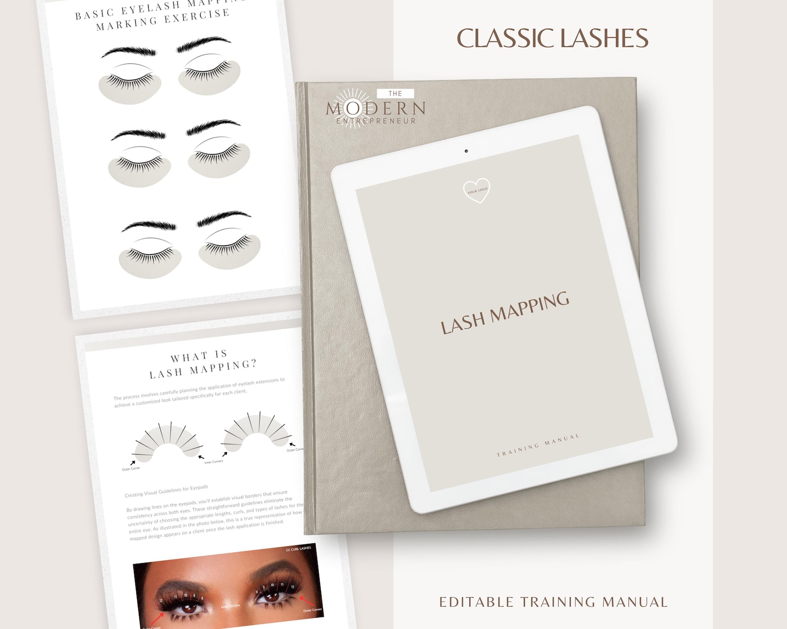 Lash Mapping Workbook, Canva Editable Training Guide (PDF Download) - Etsy