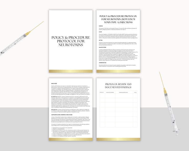 Aesthetic Injectables Policy and Procedures Handbook, Aesthetics Clinic ...