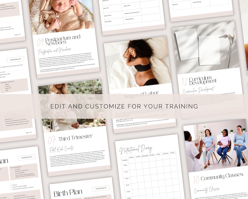 Childbirth Educator Training Manual: Doula Course (canva Edit) - Etsy