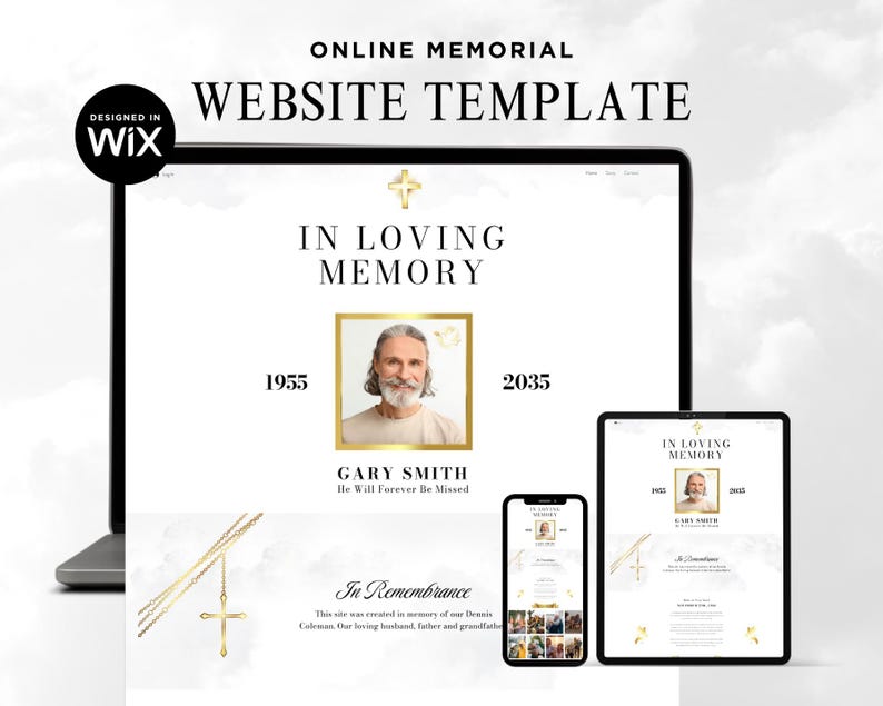 Online Memorial Wix Website Template, Memorials, Tributes and Eulogies ...