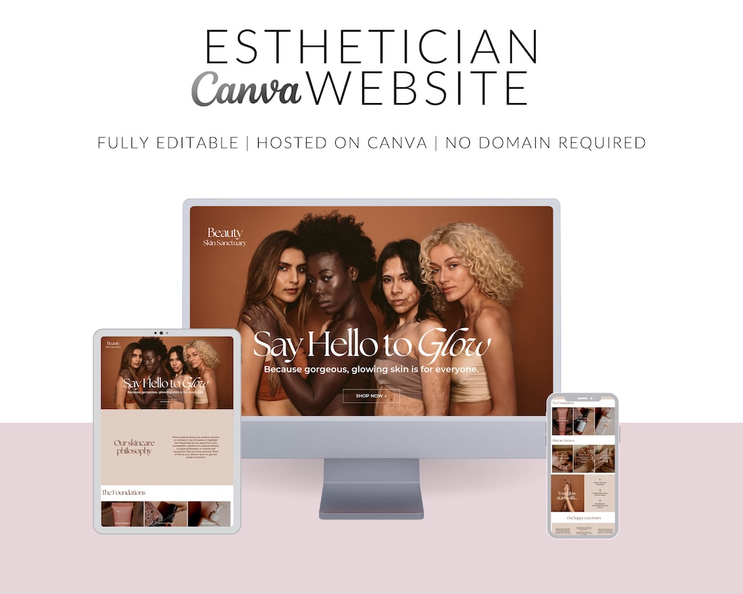 Facials & Skincare Website, Esthetician Site, Website Template, Easy to ...