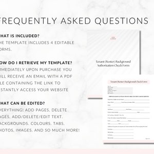 Tenant Background Check Form: Landlord Authorization (canva Template ...