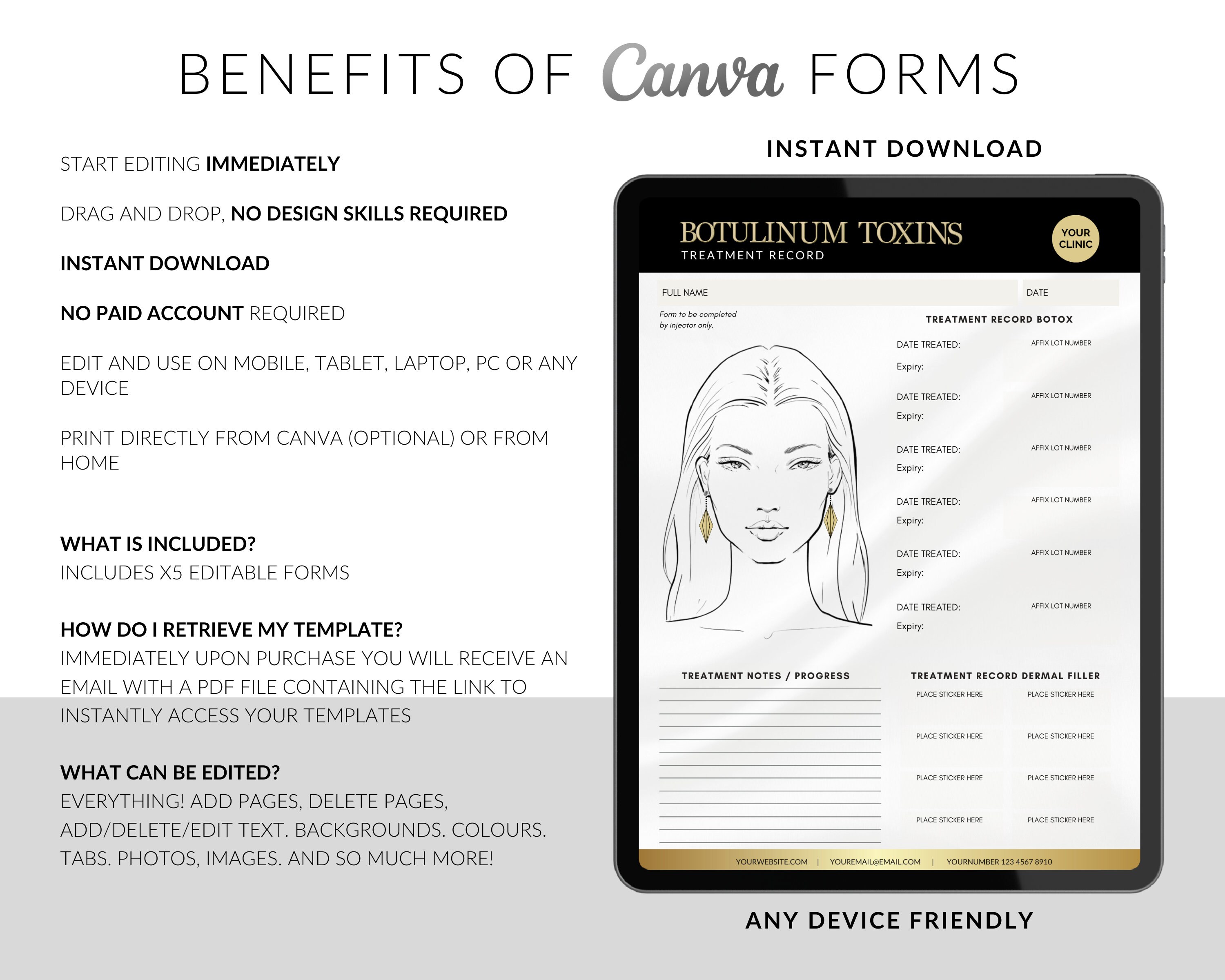 Botulinum Toxins Consent Forms, Anti Wrinkle, Botox, Neurotoxins ...