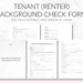 Tenant Background Check Form: Landlord Authorization (canva Template ...
