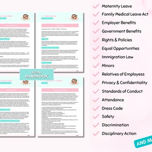 Daycare Employee Handbook: Editable 21-page Staff Guide (canva Template ...