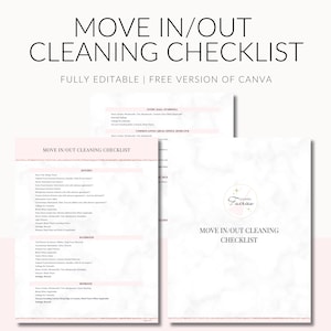 Move In/out Cleaning Checklist for Cleaning Businesses, House Move ...