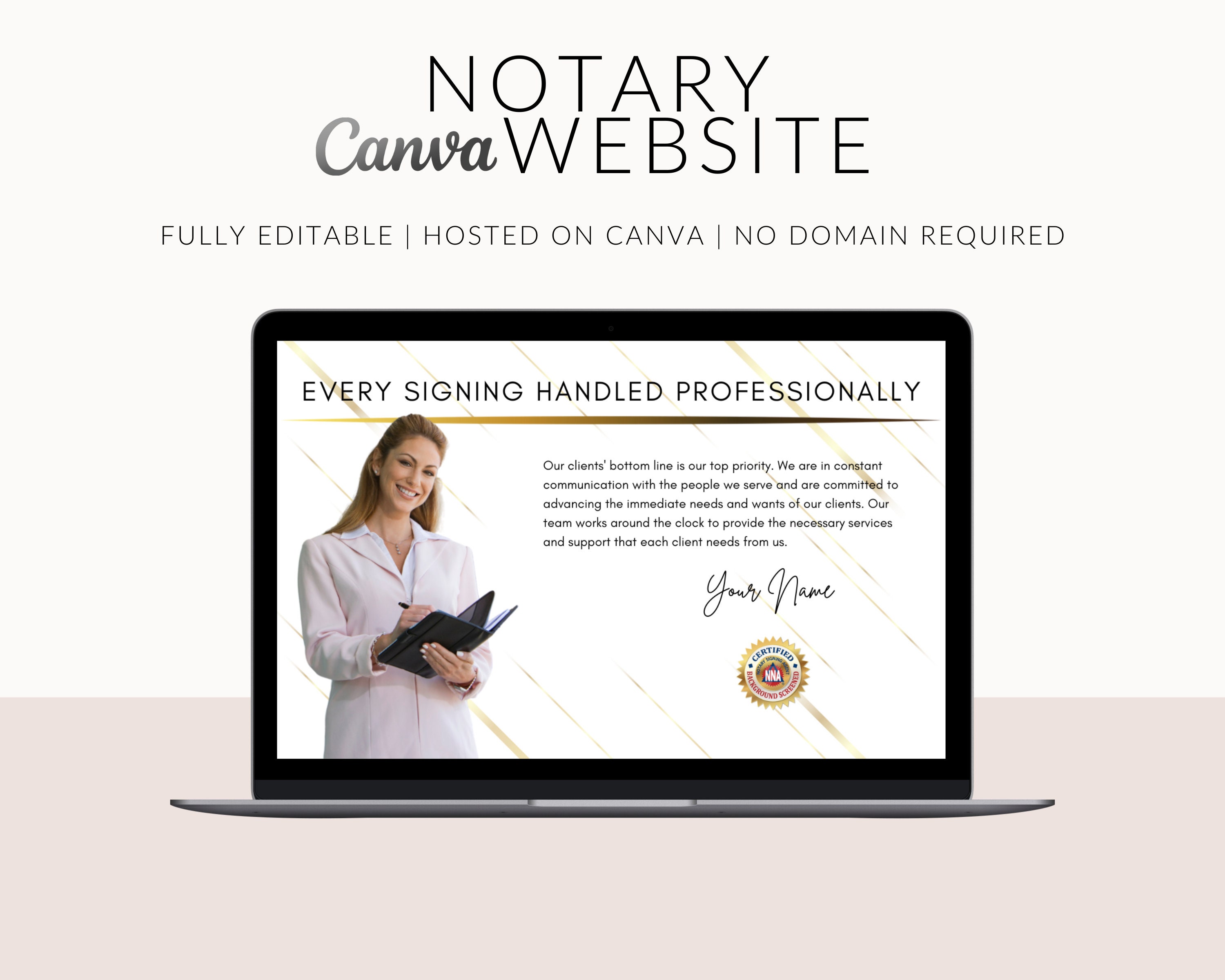 Elegant Public Notary Website, Notary Site, Notary Template, Notary ...
