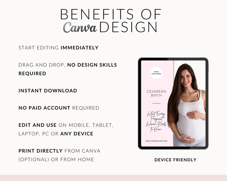 Cesarean Birth Information Booklet, Doula Handouts, C Section Birth ...