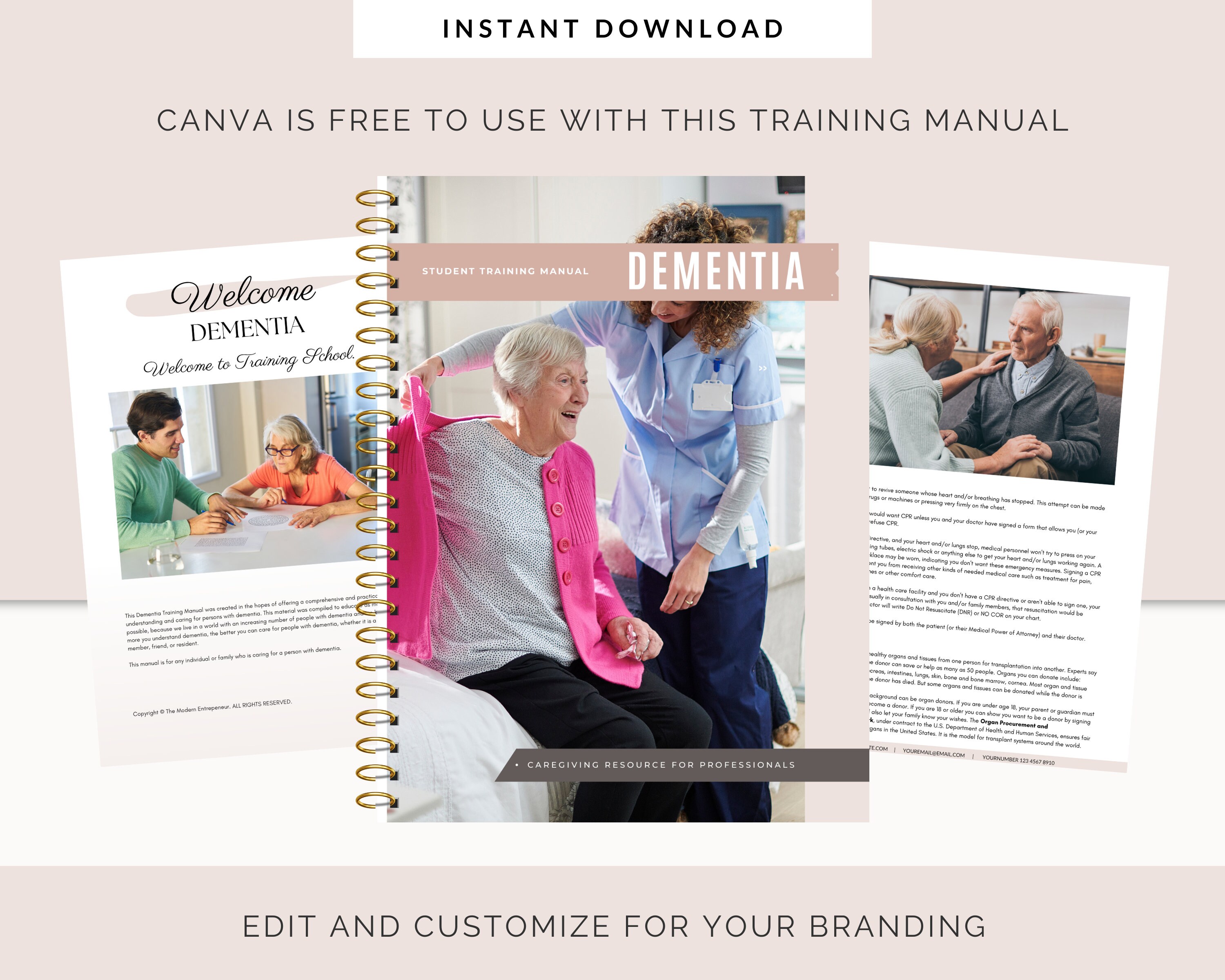 Dementia Training Manual, Dementia Training Guide, Caregiver Training ...