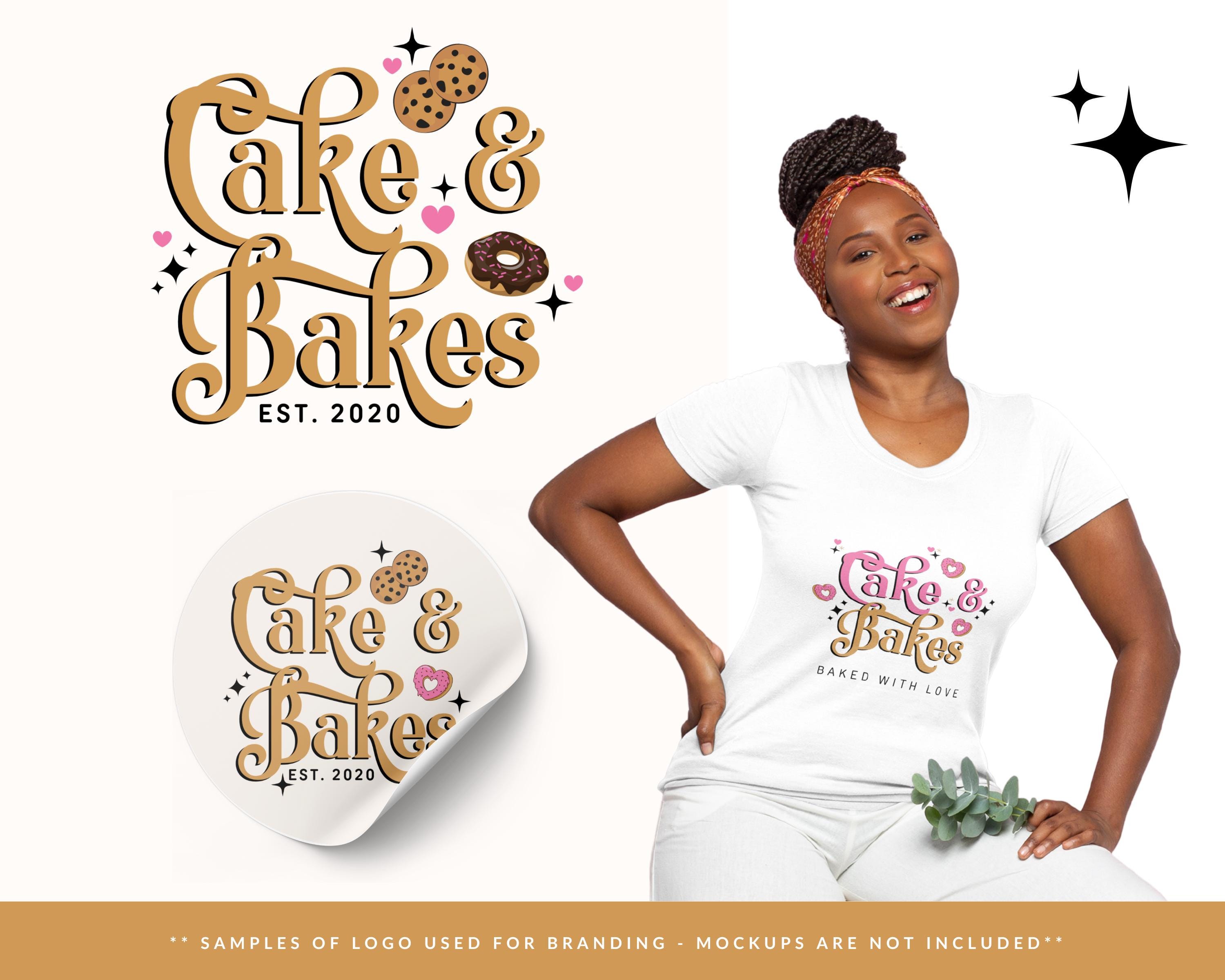 Editable Bakery Logo Design: Cake & Bakes Branding (canva Instant ...